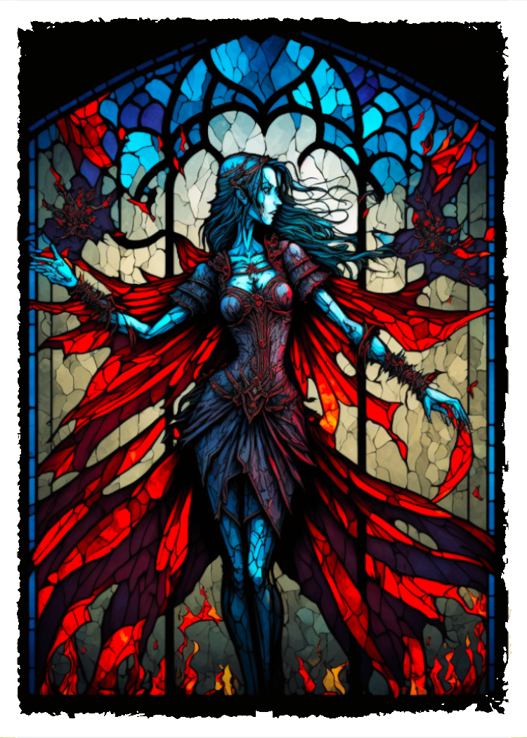 Vampire Stained Glass Sleeve – DBM Gaming